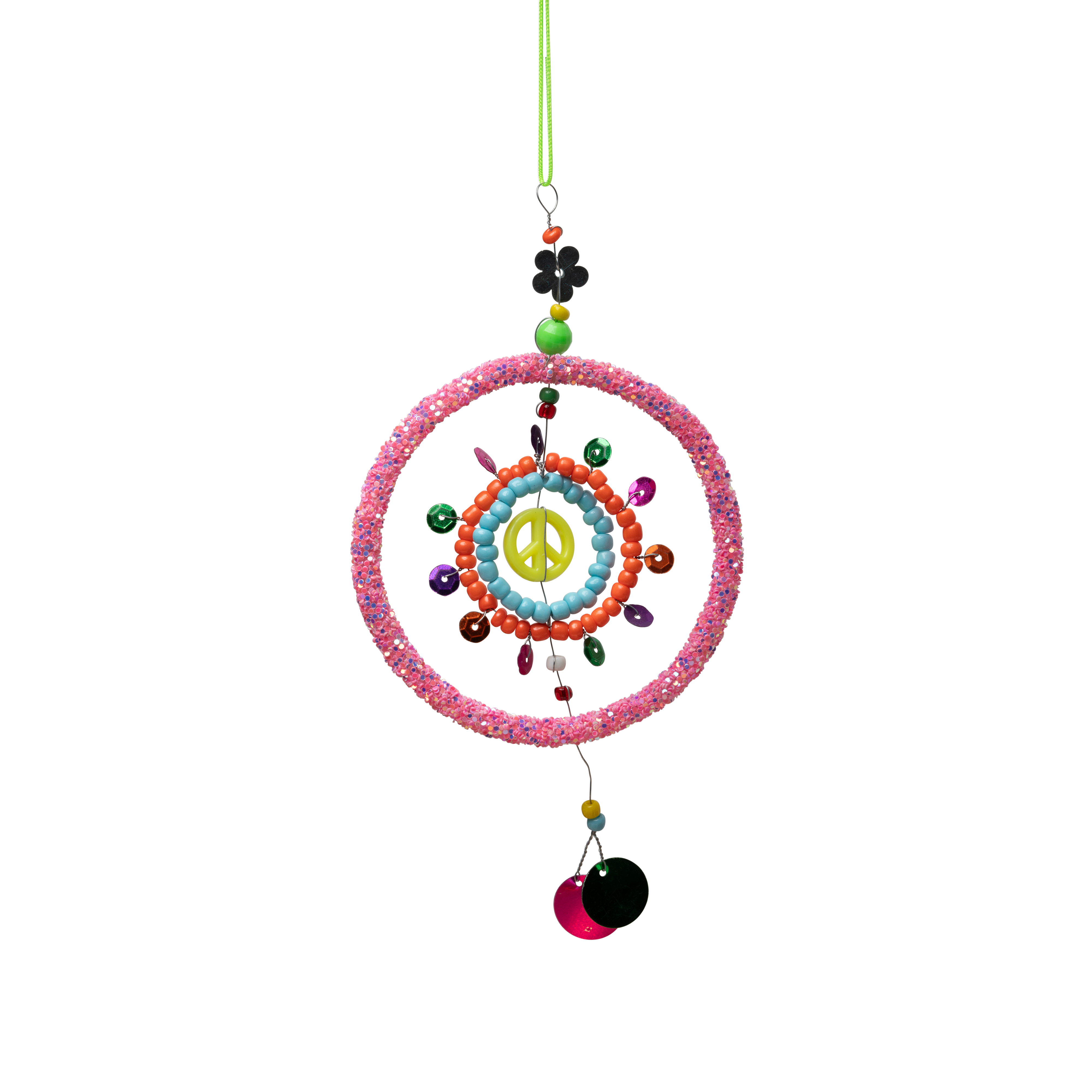 Pink cirkel m. pink perler – kurvemageren
